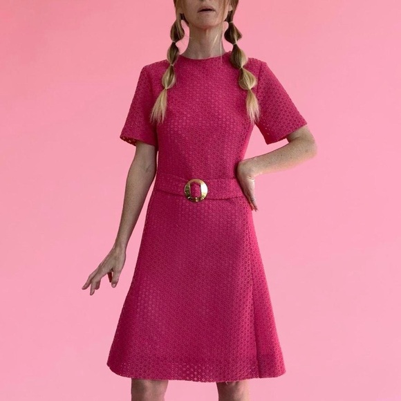Dresses | 196s Pink Mod Dress | Poshmark